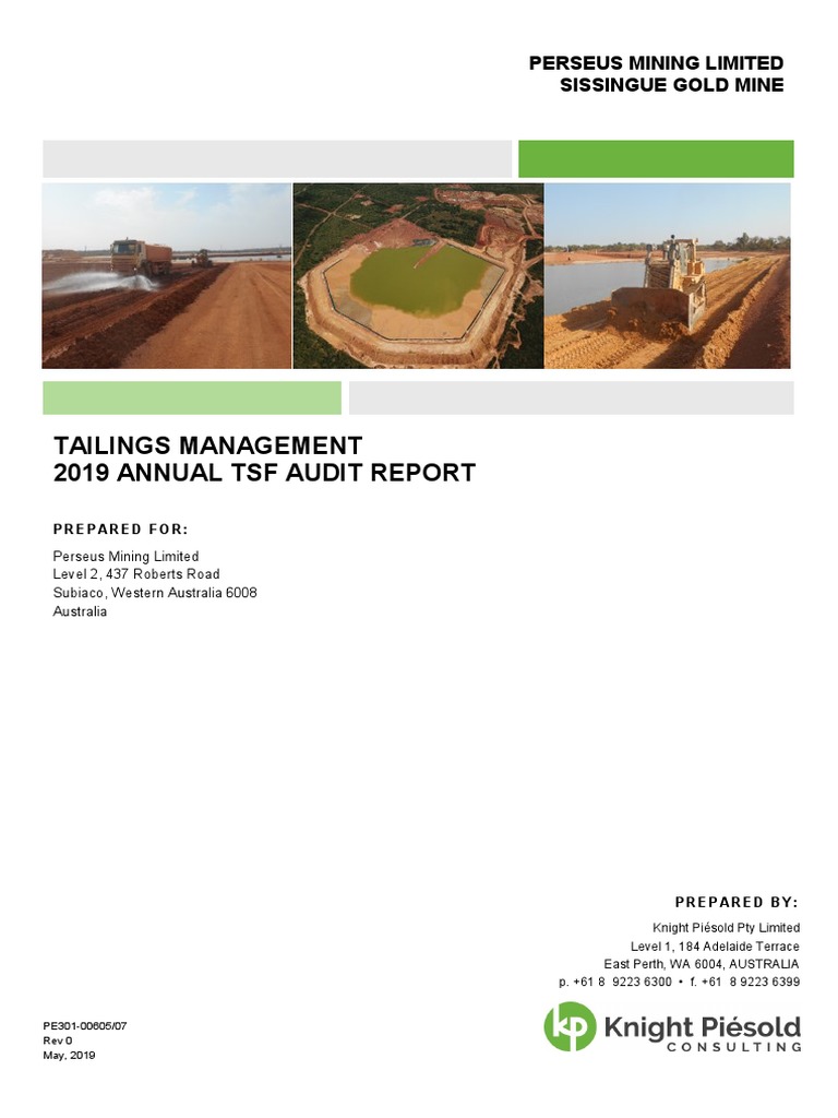Tailings Management 2019 Annual TSF Audit Report: Perseus Mining ...