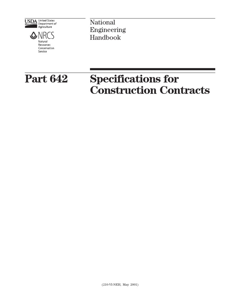 National Engineering Handbook: Part 642 | PDF | Specification ...