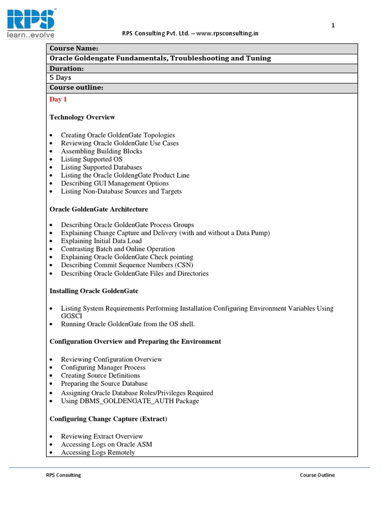 Oracle Goldengate Fundamentals Troubleshooting and Tuning | PDF | Replication (Computing ...