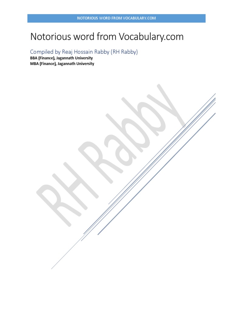 Notorious Word From PDF | PDF | Delusion | Ambiguity