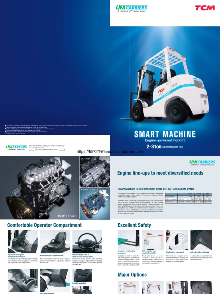 TCM FD FG 2.5-3 Ton Brochure | PDF | Engines | Vehicle Technology