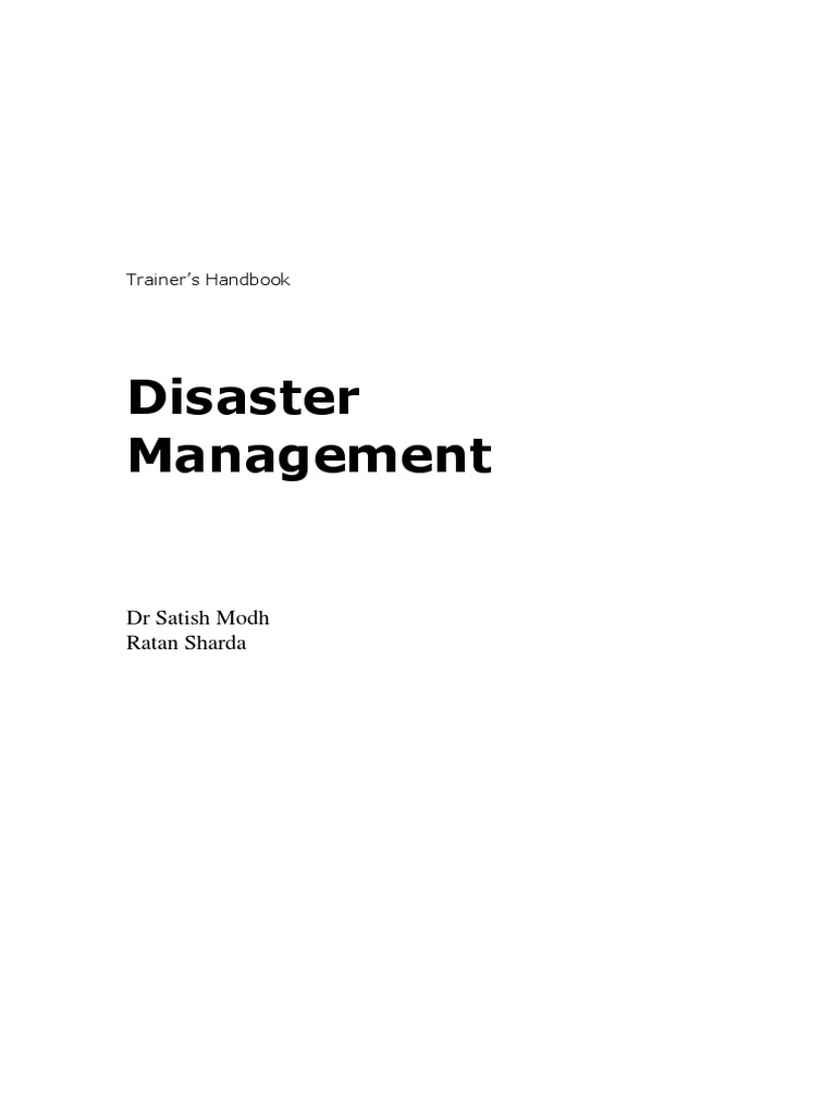 Disaster Management Trainers Handbook PDF | PDF | Emergency Management ...