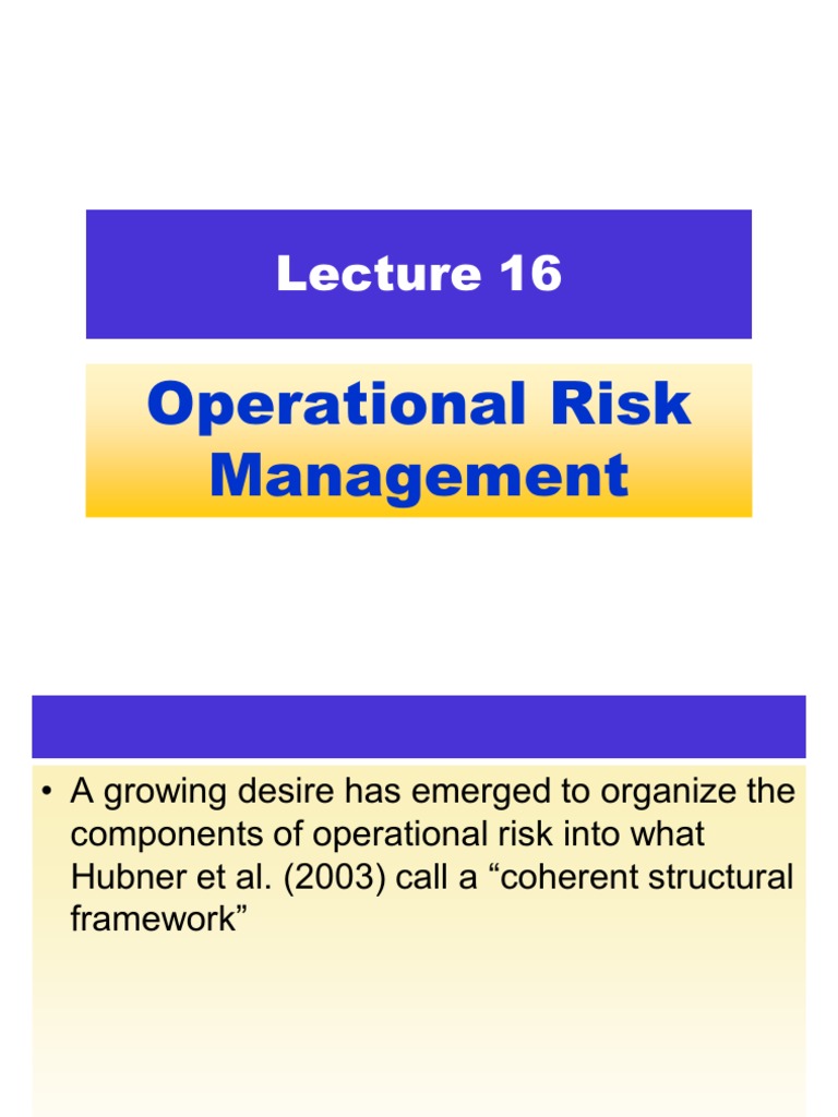 Components of Operational Risk | PDF | Operational Risk | Risk