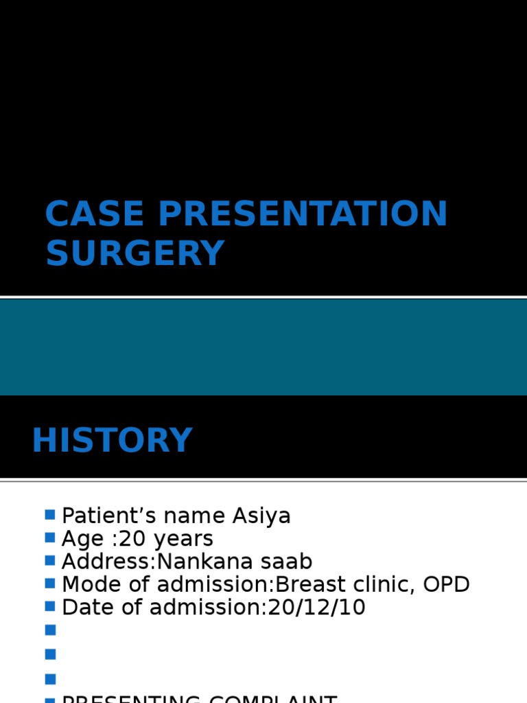 Case Presentation | PDF | Metastasis | Breast Cancer