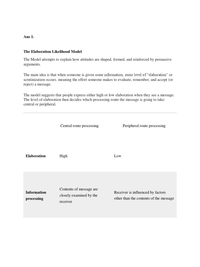 Understanding Peripheral Route Processing | PDF | Communication ...