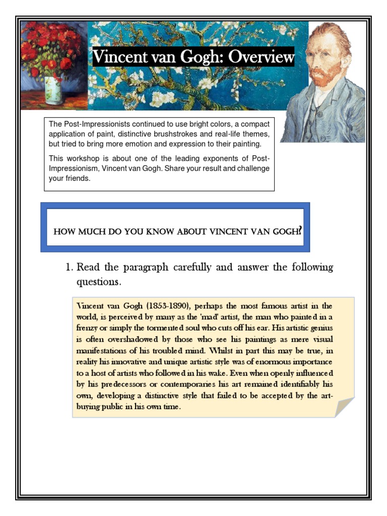 Vincent Van Gogh | PDF | Vincent Van Gogh | Art Media