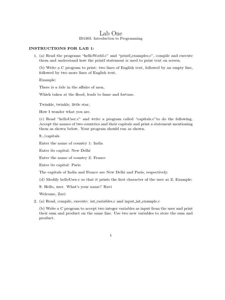 Lab1 ReadMe PDF | PDF | Computers Lab1 ReadMe PDF | PDF | Computers