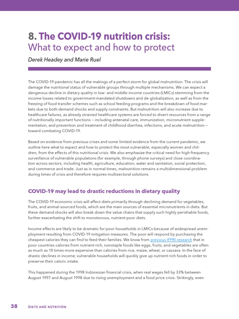 The Covid 19 Nutrition Crisis What To Expect And How To Protect Pdf