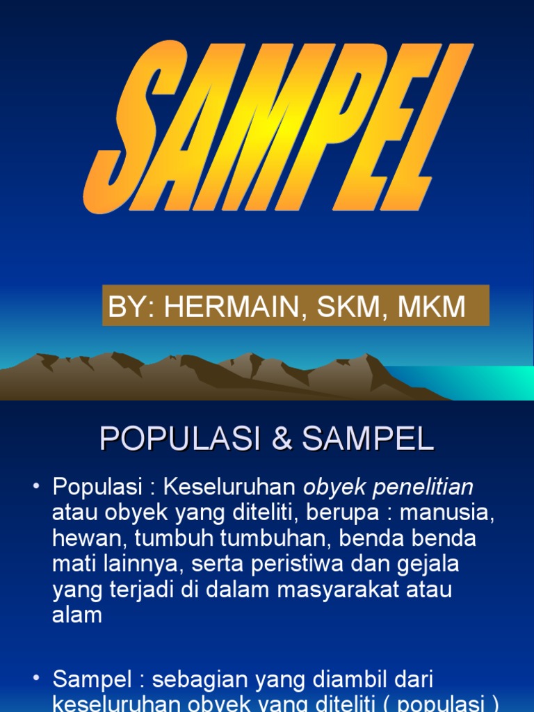 8..SAMPlLE SIZE-1 | PDF | Kesehatan Holistik | Sains & Matematika