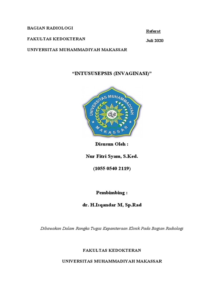 Intususepsi: Definisi dan Penanganan | PDF