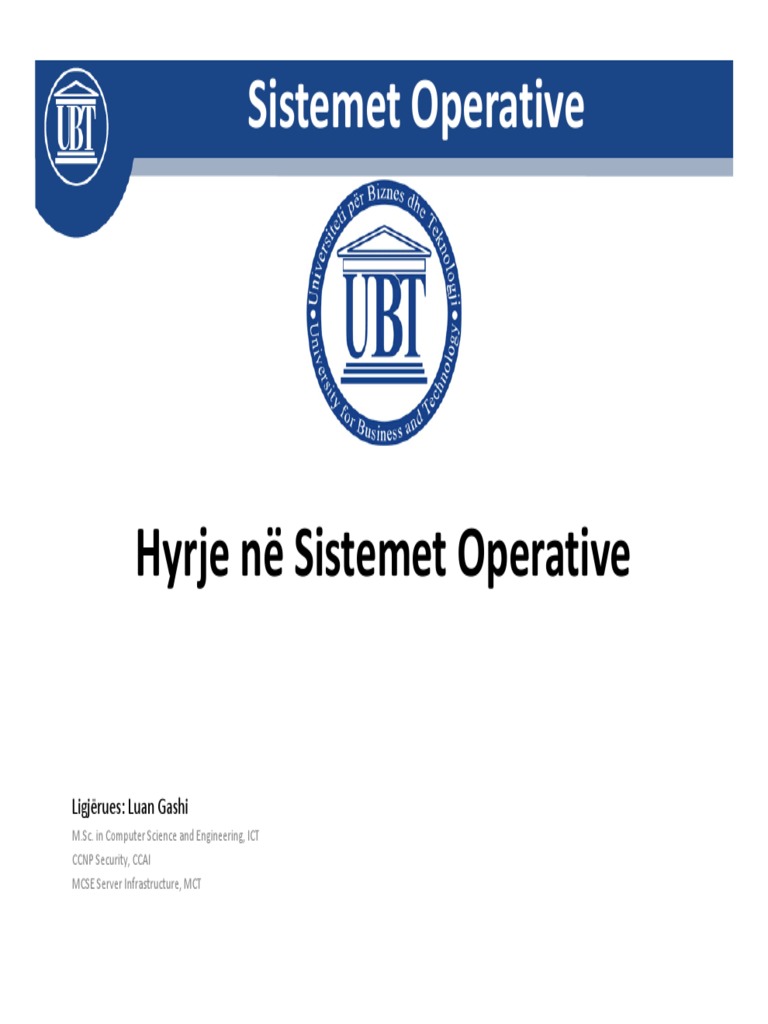 Hyrje Nc3ab Sistemet Operative PDF | PDF