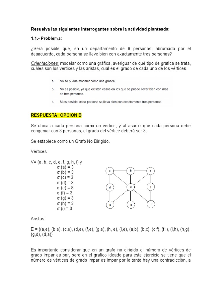 Estructuras Discretas Tarea PDF | PDF | Vértice (teoría de grafos ...