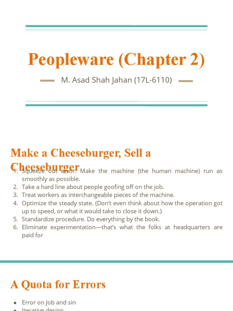 Peopleware: Managing Human Productivity | PDF | Career & Growth