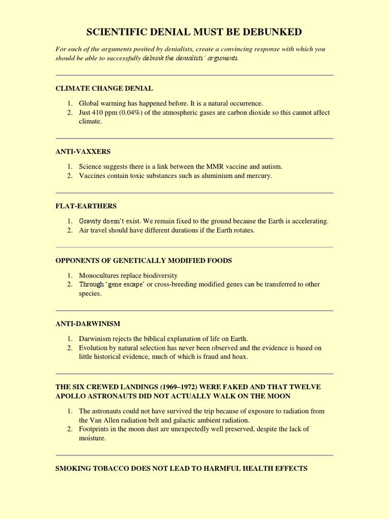 Debunking Science Denial | PDF