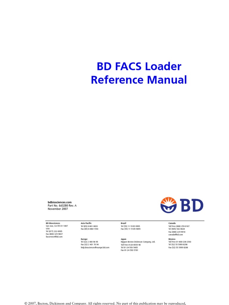 BD FACS Loader Reference Manual | PDF | Flow Cytometry | Icon (Computing)
