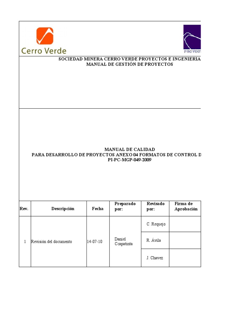 Anexo 04 Formatos de Control de Calidad 150522033638 Lva1 App6891 | PDF ...