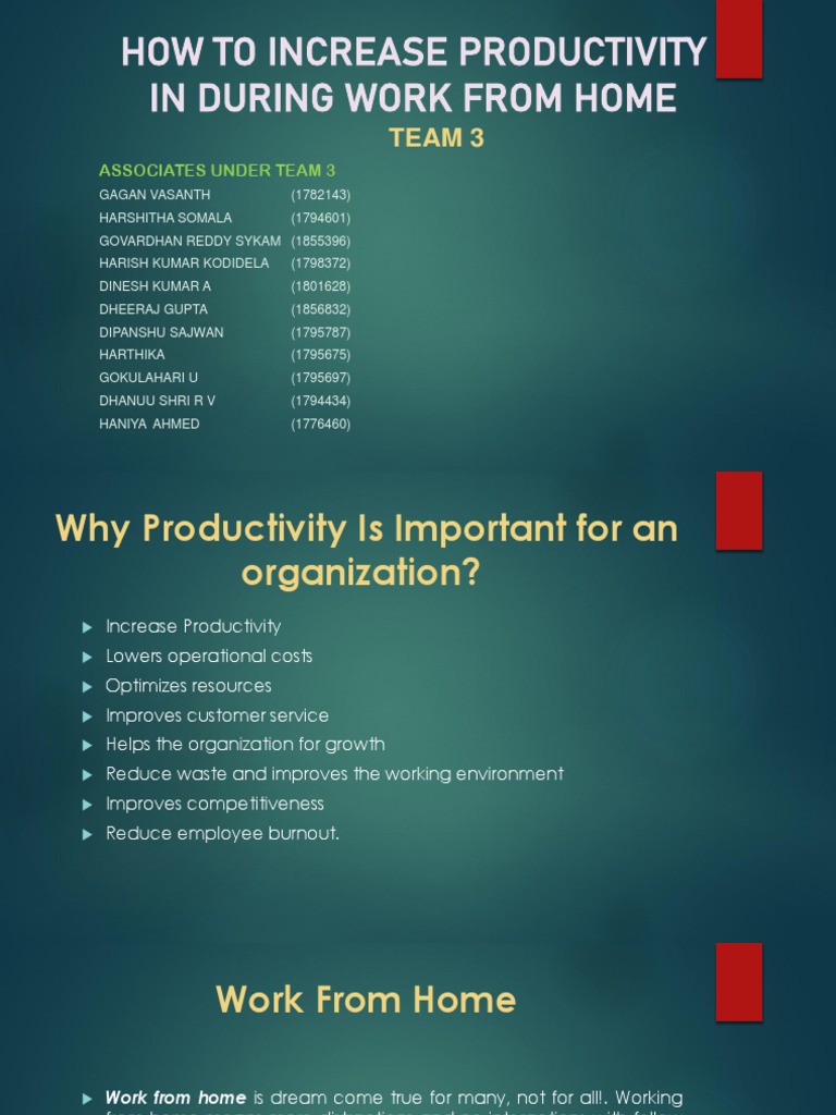 How To Increase Productivity in During Work From | PDF | Telecommuting ...