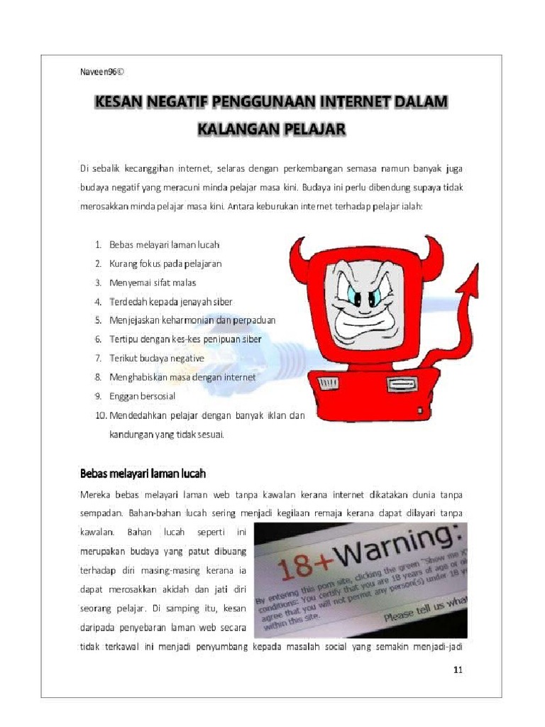 Kebaikan Dan Keburukan Penggunaan Internet | PDF