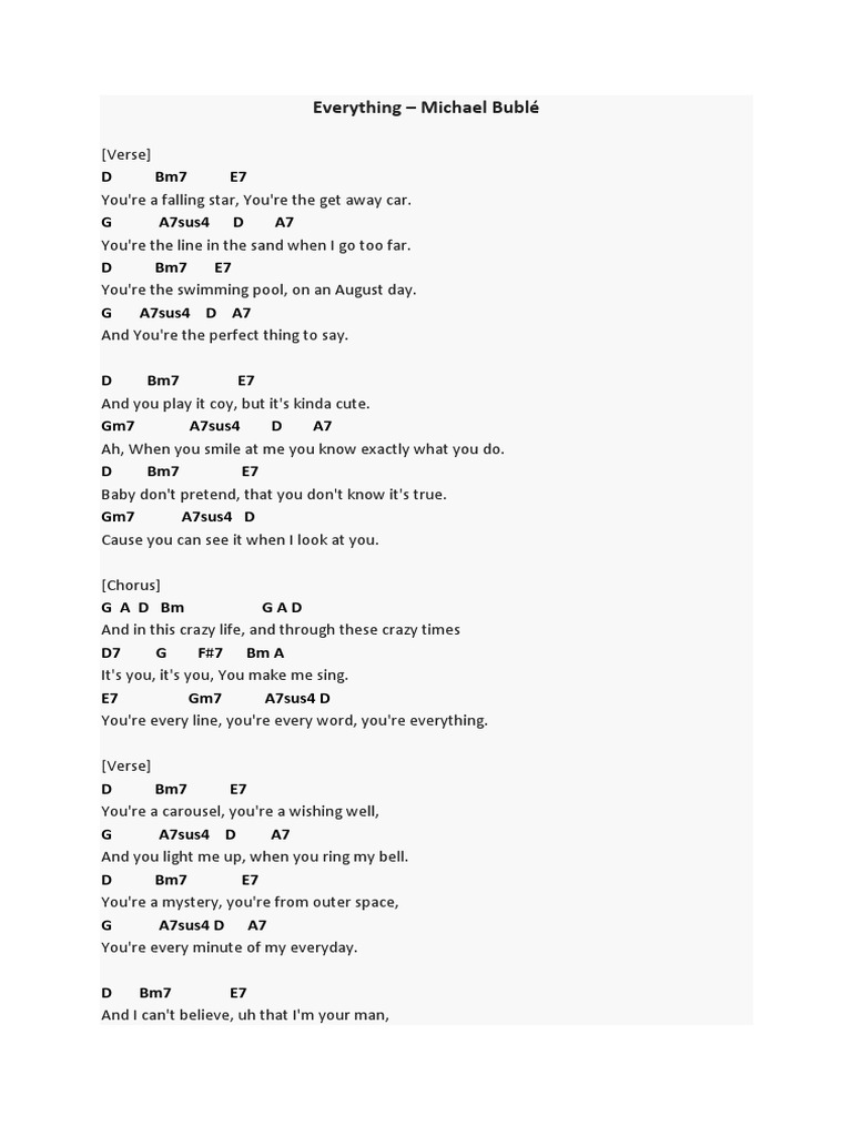Everything - Michael Bublé | PDF
