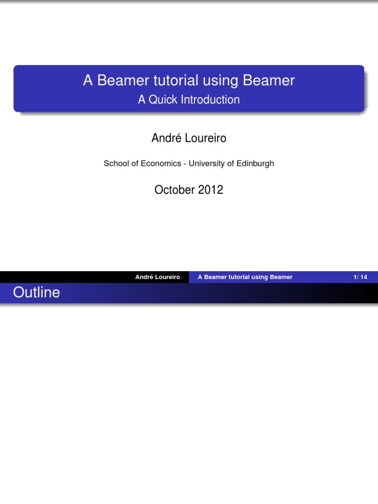 A Beamer Tutorial Using Beamer | PDF | Application Software | Te X