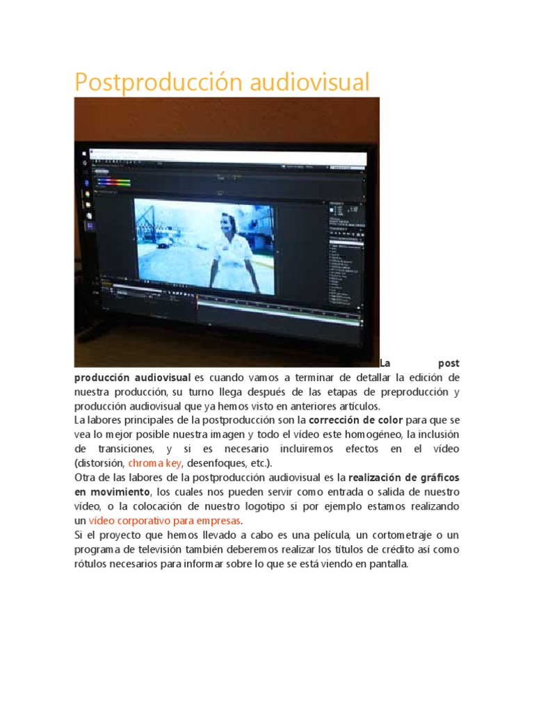 Postproducción Audiovisual | PDF | Vídeo | Color