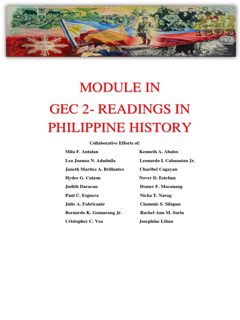 Module in Gec 2-Readings in Philippine History | PDF | Science