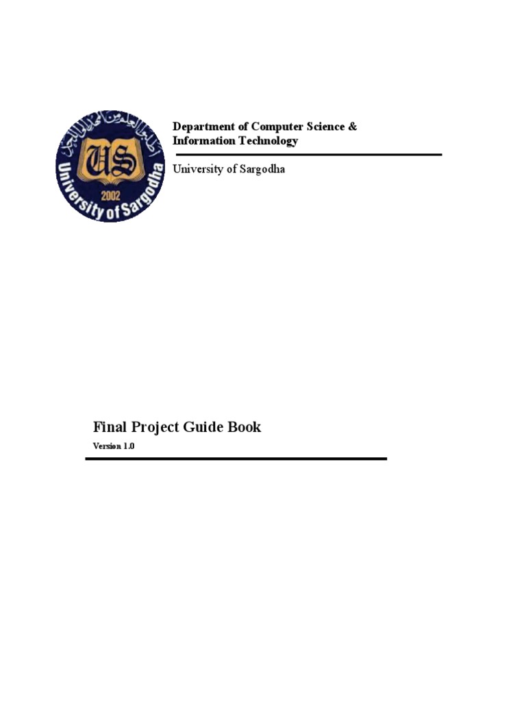 Final Project Guide Book: Department of Computer Science & Information ...