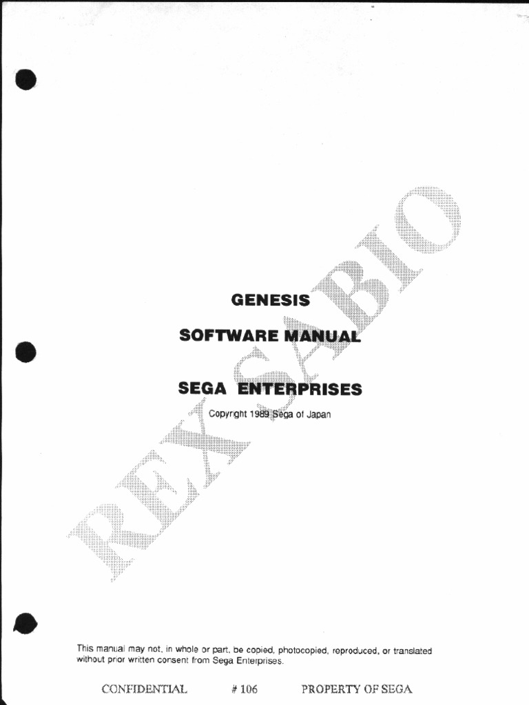 Genesis Software Manual | PDF