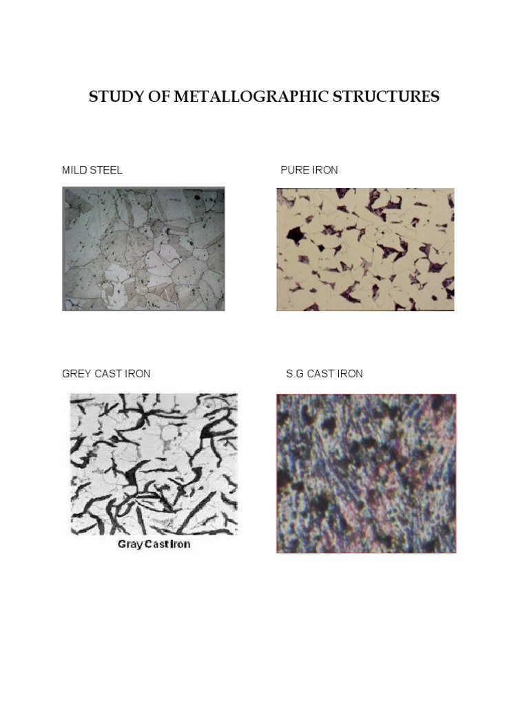 Metallographic Structures of Mild Steel | PDF