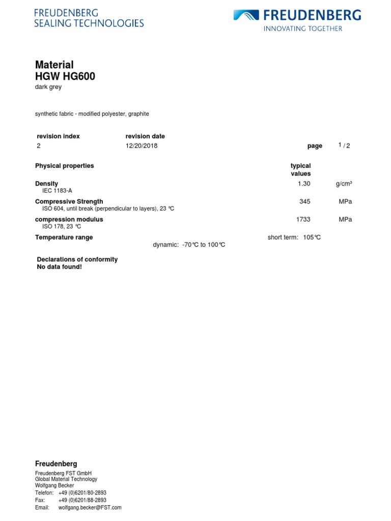 Material HGW HG600: Dark Grey | PDF