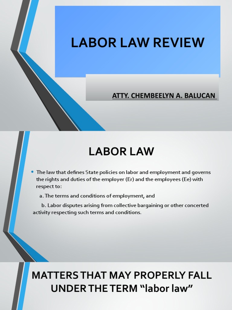 Overview of Labor Law Principles | PDF | Due Process Clause | Employment