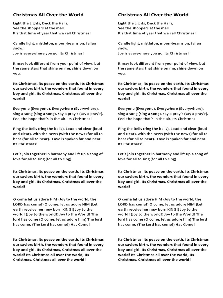 Christmas All Over The World | PDF | Joy To The World | Christmas