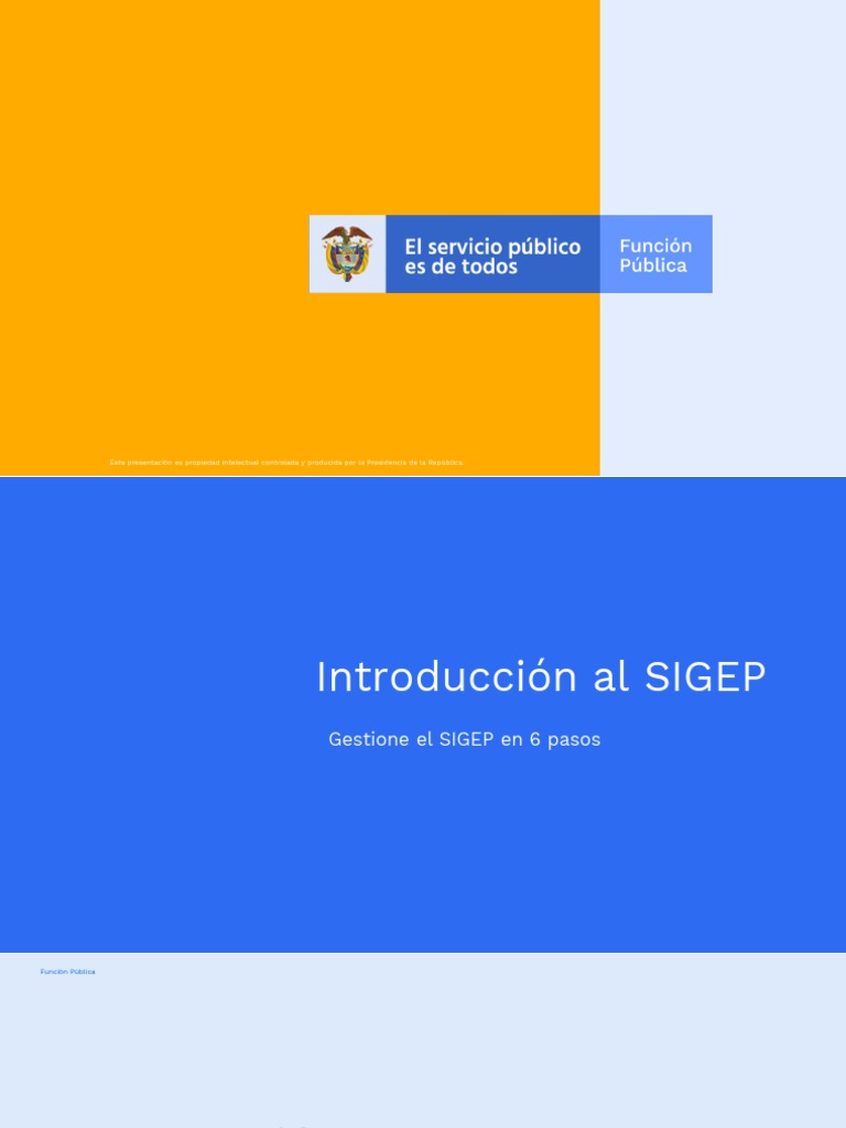Presentación - Introducción Al SIGEP | Descargar gratis PDF | Business