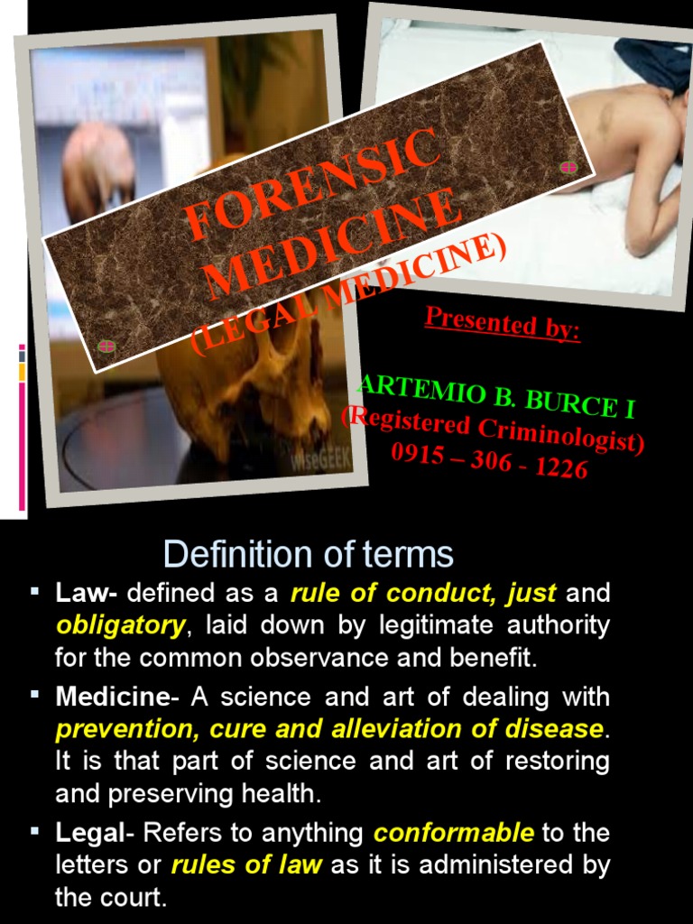 The Role of Forensic Medicine in the Medico-Legal System: An Overview ...