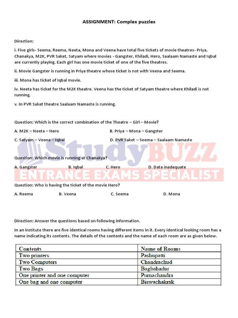 ASSIGNMENT: Complex Puzzles | PDF | Pluto | Nature