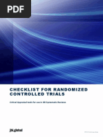 RCT Critical Appraisal Checklist | PDF | Randomized Controlled Trial ...