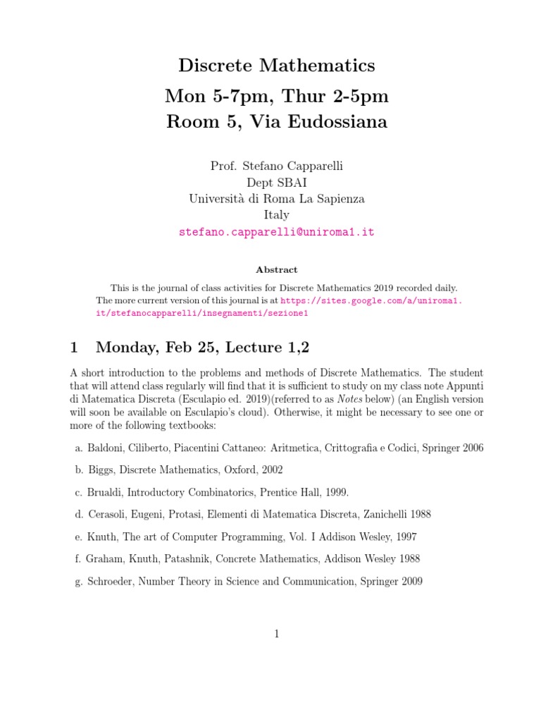 Class Log Discrete Maths | PDF | Cipher | Group (Mathematics)