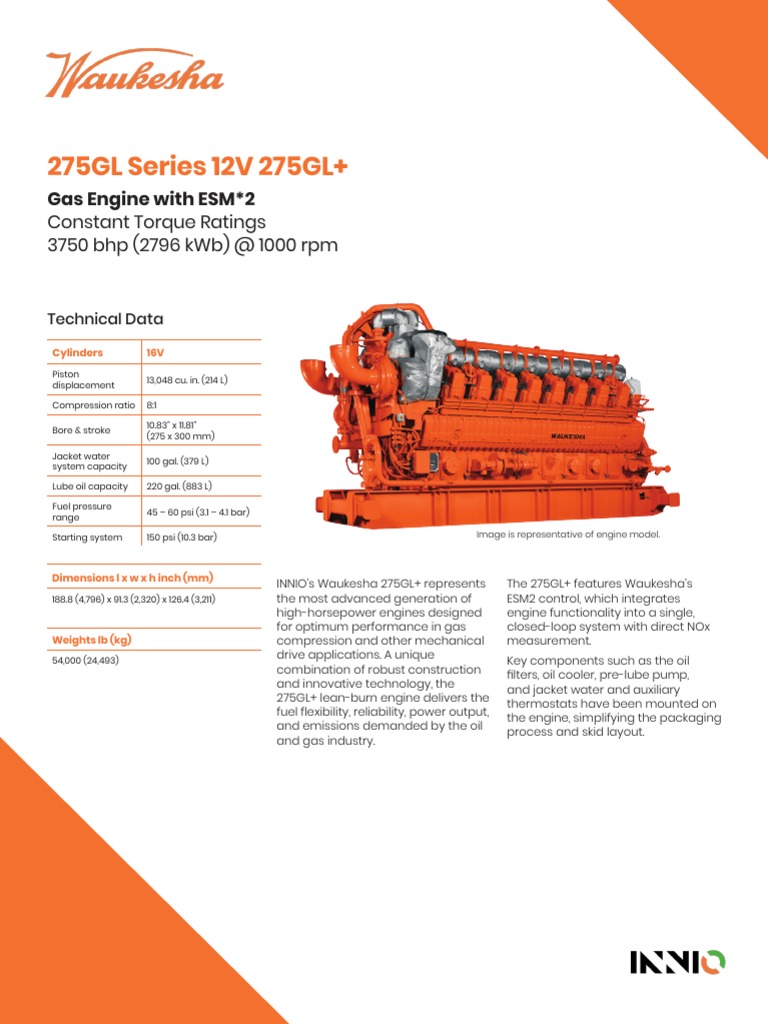275GL Series 12V 275GL+: Gas Engine With ESM 2 | PDF | Engines ...