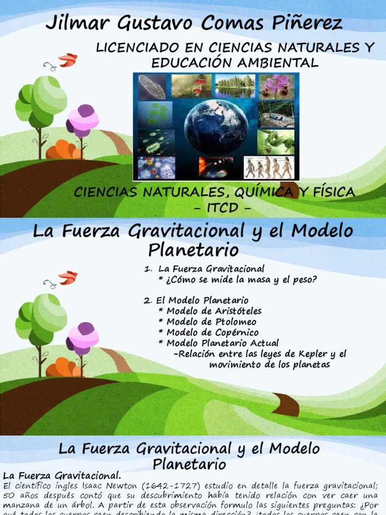 Fuerza Gravitacional y Modelos Planetarios | PDF | Masa | Gravedad