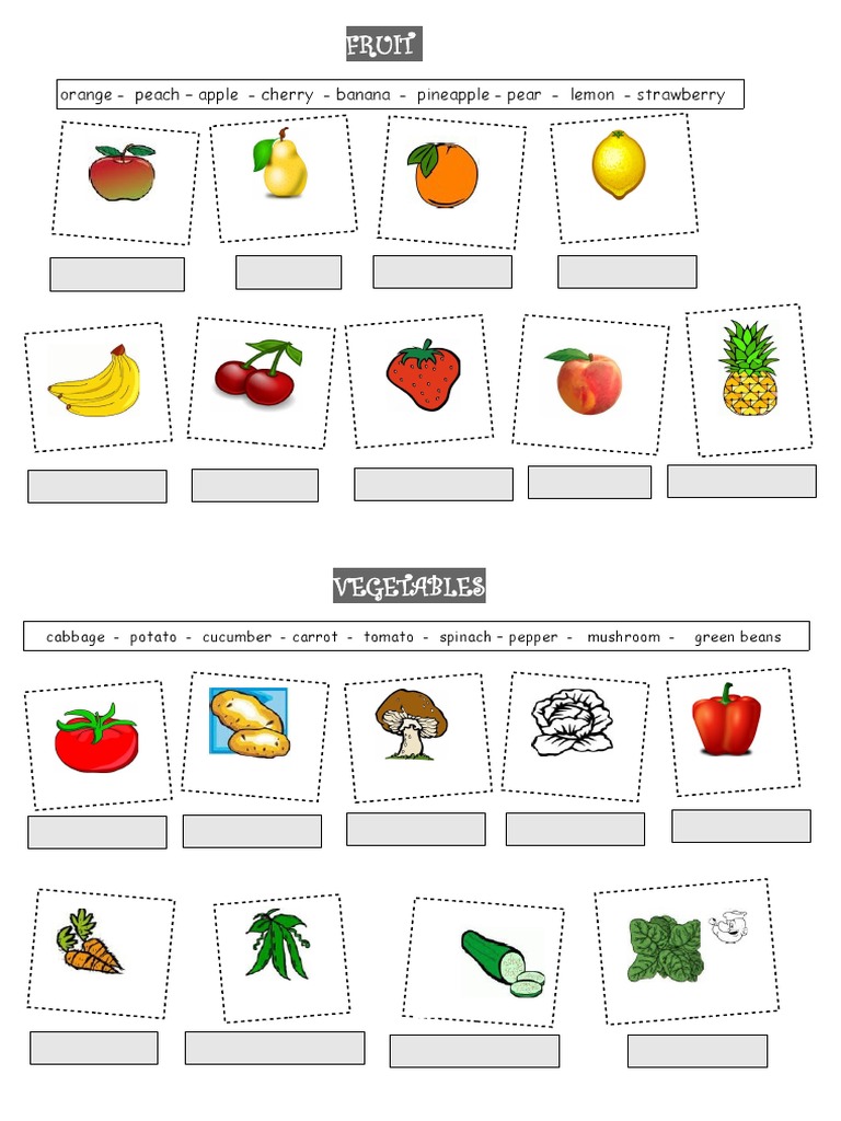 Fruit and Vegetables PDF | PDF