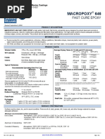 Macropoxy 646: Fast Cure Epoxy Mastic | PDF | Epoxy | Water