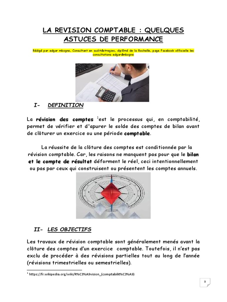 Astuces pour la Révision Comptable | PDF | Audit | Bilan comptable