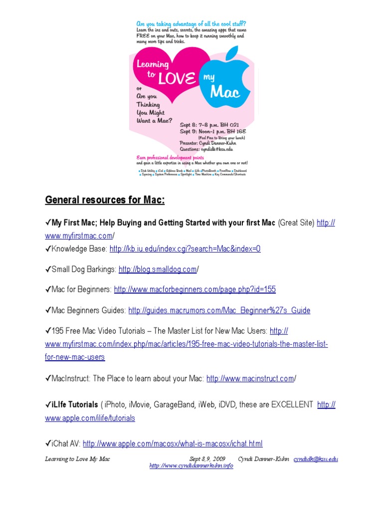 General Resources For Mac:: Learning To | PDF | I Life | Personal Computers