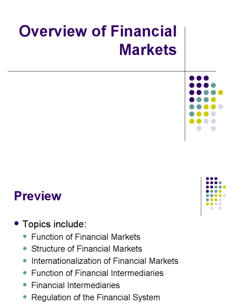 Overview of Financial Markets Functions | PDF | Financial Markets | Stocks