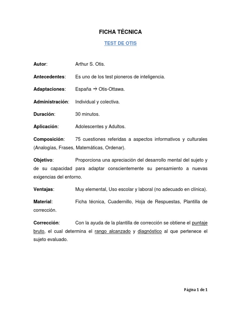 El Test de Otis: Una herramienta pionera para medir la inteligencia ...