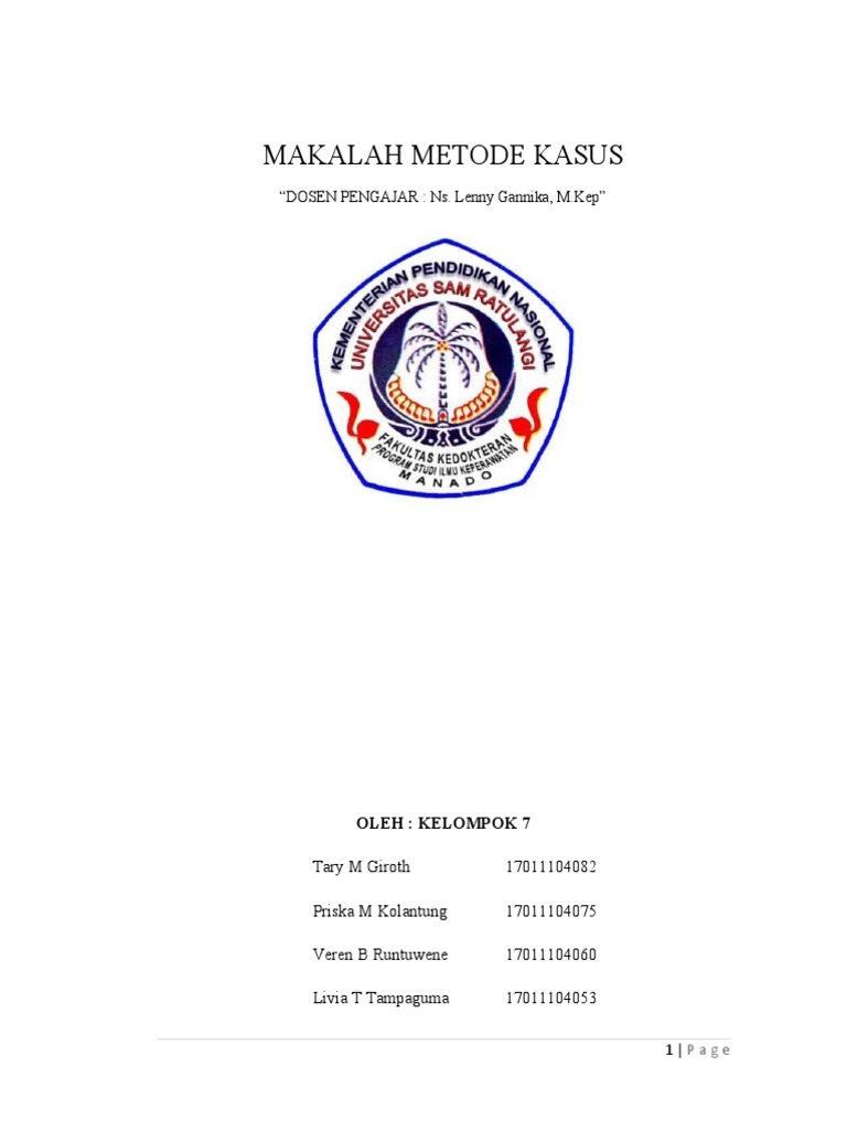 Makalah Metode Kasus Dari Kelompok 7, A2 | PDF