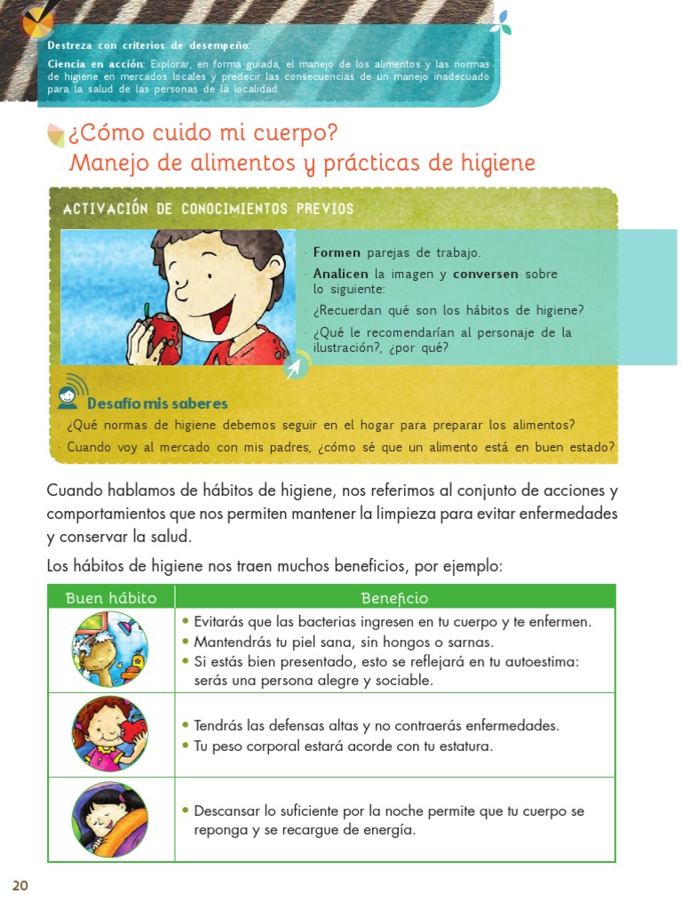 Unidad1.4 Como Cuido Mi Cuerpo | PDF | Carne | Alimentos