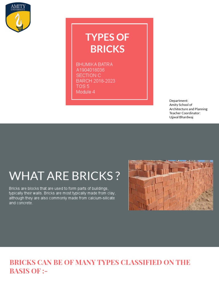 Types of Bricks PDF | PDF | Brick | Plaster