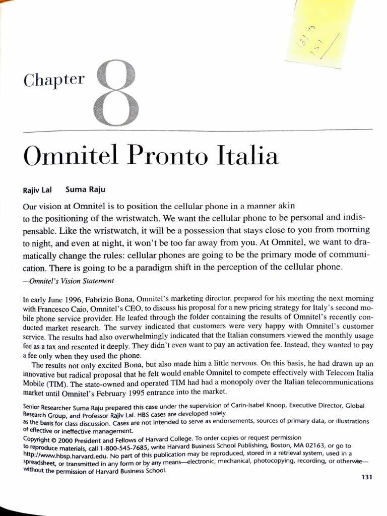 Omnitel Pronto Italia PDF | PDF | Fee | Telecommunications