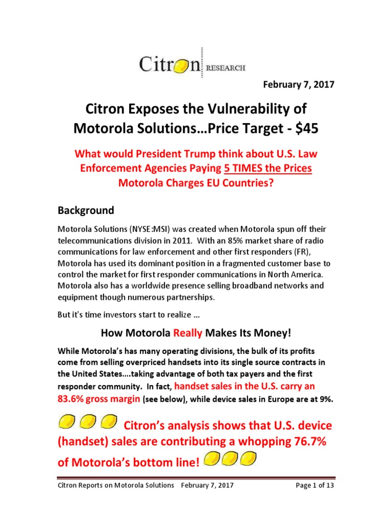 Motorola Radio Rip Off | PDF